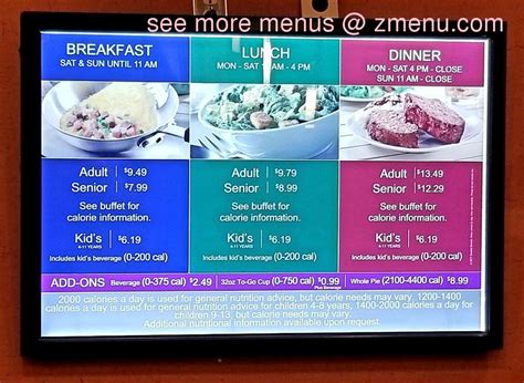 Online Menu Of Hometown Buffet Restaurant Fresno California 93711