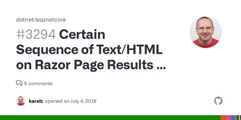 Certain Sequence Of Text HTML On Razor Page Results In Error Rzc Generate Exited With Code