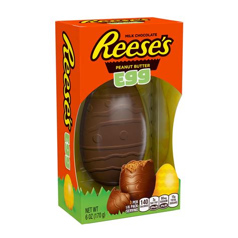 Reeses Milk Chocolate Peanut Butter Egg Candy Easter 6 Oz T Box