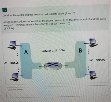 Solved 16 Consider The Router And The Two Attached Subnets