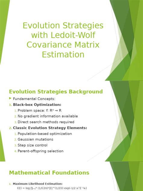 Evolution Strategies With Ledoit Wolf Covariance Matrix Estimation