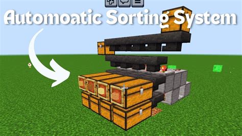 Minecraft Automatic Sorting System 121mcpe Java And Bedrock Youtube