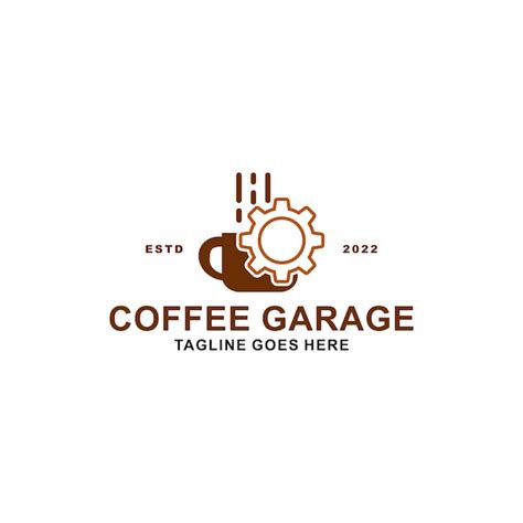 Premium Vector Workshop And Coffee Unique Logo Design
