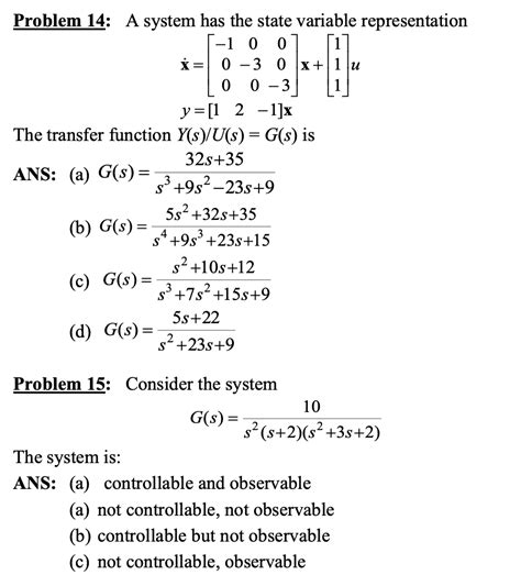 Solved Problem A System Has The State Variable Chegg Com