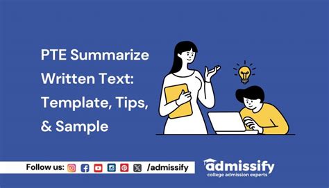 PTE Summarize Written Text Template Tips Sample Admissify