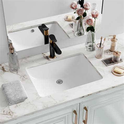 Undermount Bathroom Sink Rectangle Hugsleek Interior Bowl
