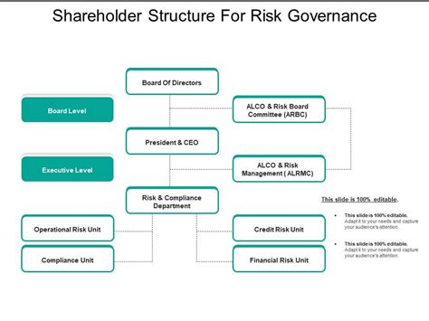 Shareholder Structure For Risk Governance Presentation Powerpoint Templates Ppt Slide