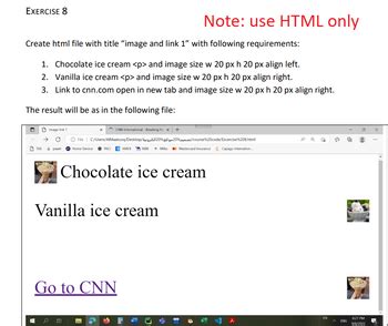 Answered EXERCISE 8 Create Html File With Title Bartleby