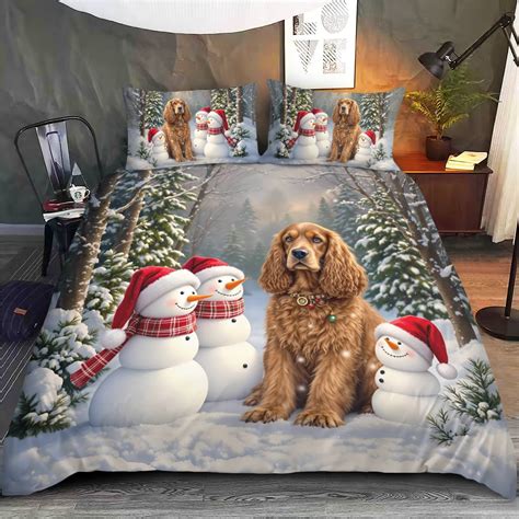 Premium Cocker Spaniel Christmas Bedding Set Tzhouse