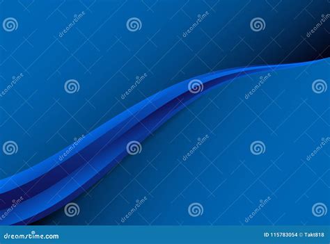 Blue Gradient Curve Background Material Design Overlap Layer Stock