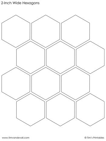 Blank Hexagon Templates Printable Hexagon Shape Pdfs