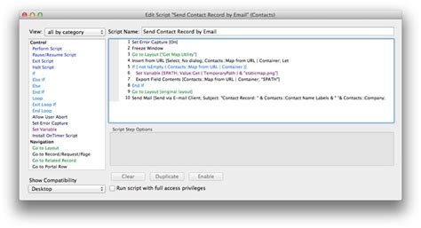 MBS Claris FileMaker Blog New MBS Plugin Improvement To FileMaker Script Editor