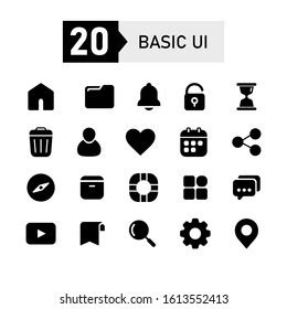 Basic Ui Outline Icon Set Stock Vector Royalty Free 1613552413 Shutterstock
