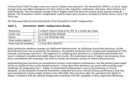 Storage Array Oracle Database 19c Best Practices On Dell Poweredge