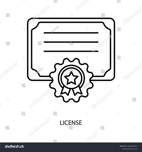License Concept Line Icon Simple Element Stock Vector Royalty Free 2497807637 Shutterstock
