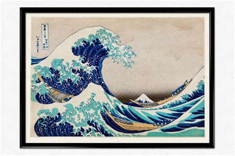 The Great Wave Off Kanagawa Hokusai Vintage Japanese Art Poster