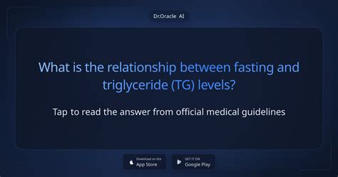 What Is The Relationship Between Fasting And Triglyceride Tg Levels