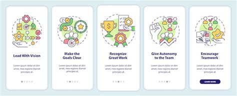 Premium Vector Improving Employee Motivation Onboarding Mobile App Screen