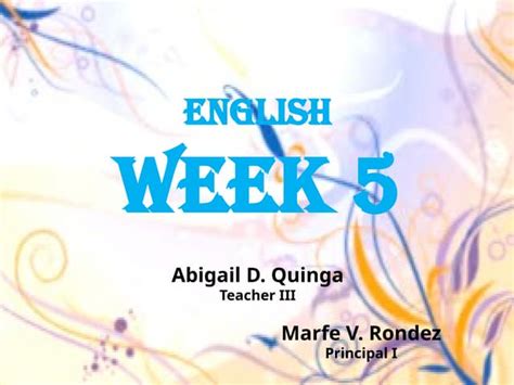 Quarter1 Week5 Day 1 5 English6pptxpptx