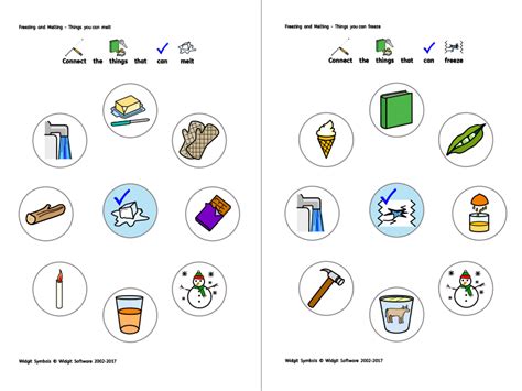 Widgit Freezing And Melting Materials Activity By Widgit Software Teaching Resources Tes