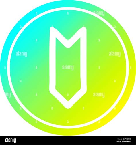 Decorative Arrow Circular Icon With Cool Gradient Finish Stock Vector Image And Art Alamy