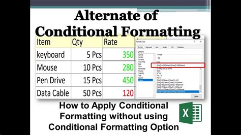 Substitute Of Conditional Formatting Conditional Formatting Alternative Option Format Cell