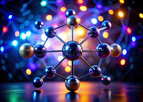 Fluorine Atom Model Silhouette Visualizing Electron Shells And Atomic