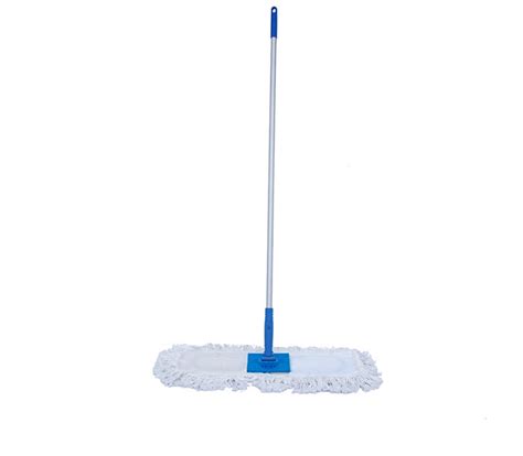 ไม้ม็อบดันฝุ่น 60 ซม 24นิ้ว หัวพลาสติกก้านเหล็กแบบสอดพับได้360องศาผ้าสีขาวและผ้าสีน้ำเงิน