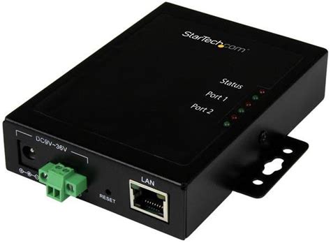 StarTech 2 Port Serial To IP Ethernet Device Server RS232 Metal And Mountable CA
