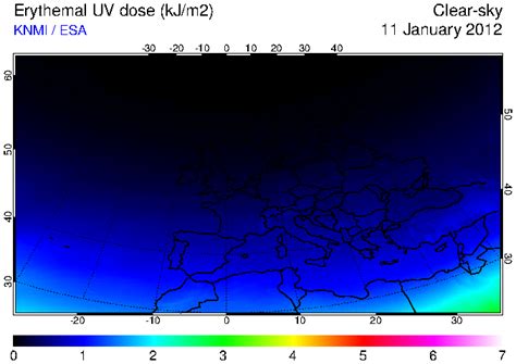 Temis Daily Erythemal Uv Dose From Satellite
