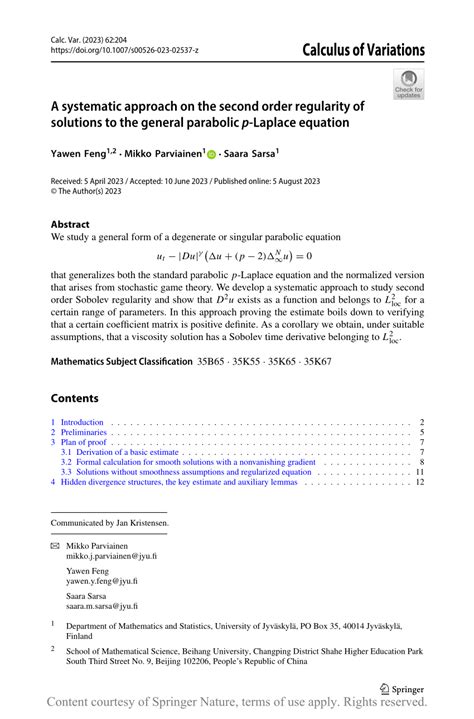 Pdf A Systematic Approach On The Second Order Regularity Of Solutions