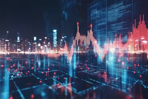 Financial Data Visualization Highlights Trends In Urban Skyline At