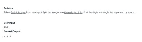 Solved Problem Take A 3 Digit Integer From User Input