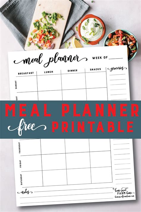 Meal Chart Template