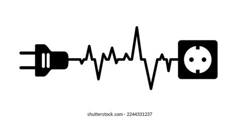 Cartoon Electric Plug Socketelectricity Power Logo Stock Vector Royalty Free 2244331237