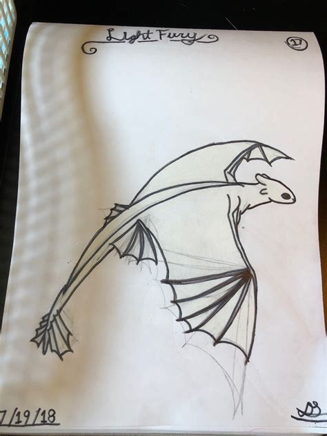 How To Draw Light Fury And Toothless Step By Step
