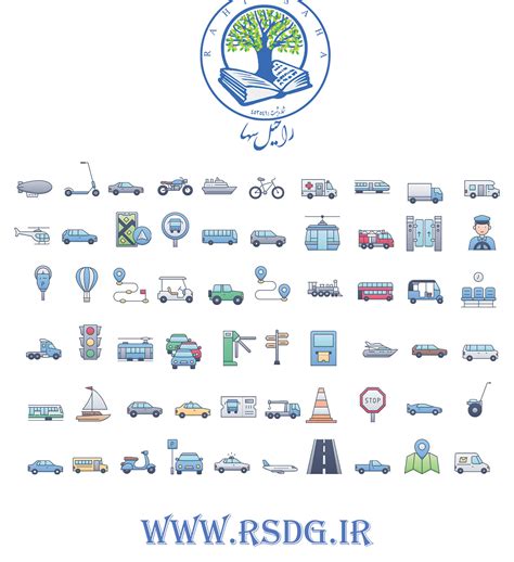 دانلود رایگان پک آیکون پی ان جی با موضوع حمل و نقل چهار استایل مختلف