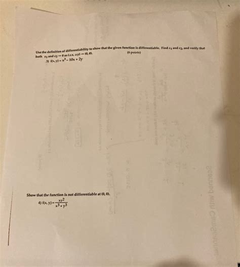 Solved 6 Points Use The Definition Of Differentiability To