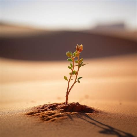 Central Small Plant Growth Generative Ai Premium Ai Generated Image