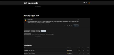 Bug No Ads Showing Up Bug Report Level1techs Forums