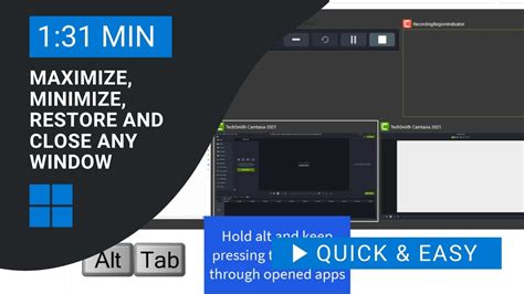 Maximize Minimize Restore And Close Any Window From Keyboard YouTube