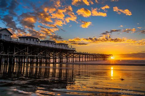 Sunset At Crystal Pier In Pacific Beach San Diego San Diego Pier