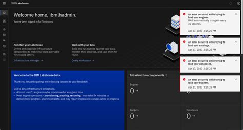 Watsonx Data UI Watsonx Data Lab