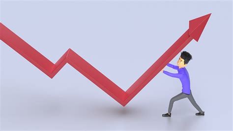 사업가는 금융 화살표 차트를 위쪽으로 밀어하려고합니다 위기 관리 개념 3d 렌더 3차원 형태에 대한 스톡 사진 및 기타 이미지 3차원 형태 그래프 남성 Istock
