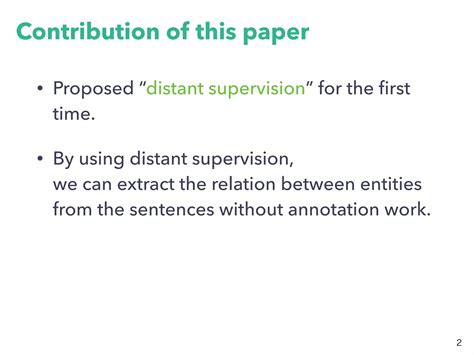 Paper Introduction Distant Supervision For Relation Extraction Without Labeled Data Ppt