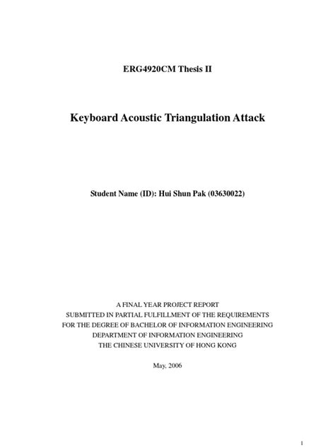 Acoustic Triangulation Attack A New Approach For Keyboard Emanation