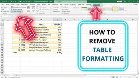 How To Remove Table Formatting In Excel 3 Options Youtube