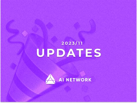 2023년 11월 Ai 네트워크 Monthly Update 생성형 패션 Ai 와 페르소나 챗봇 트레이닝을 위한 Runo 출시 By Ai 네트워크 Ai Network