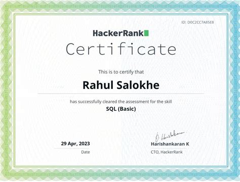 Rahul Salokhe On Linkedin Im Happy To Share That Ive Obtained A New