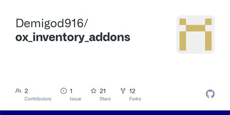 Issues Demigod Ox Inventory Addons Github
